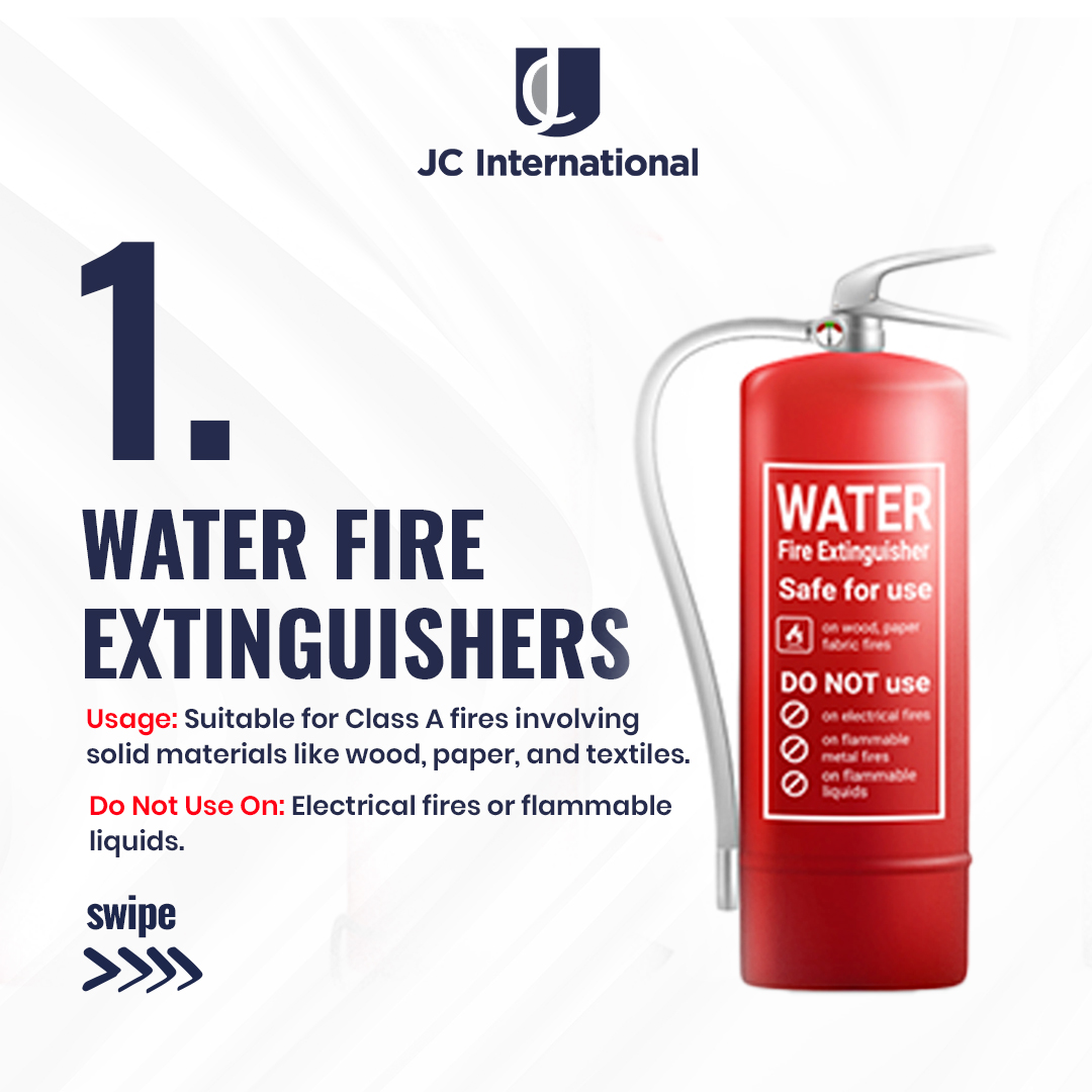 5 Types of Fire Extinguishers And Their Uses.